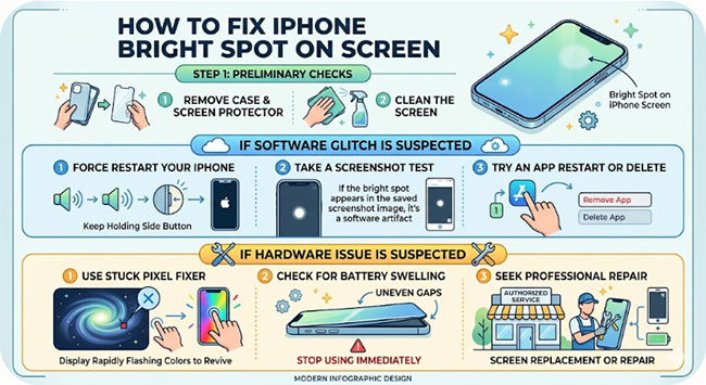 Bright Spot on iPhone Screen? Causes and Fixes Explained